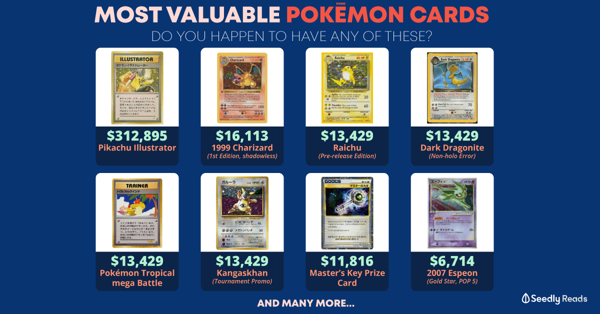 Most Valuable Pokemon Cards Earn As Much As 312 895 For One Card Most Valuable Pokemon Cards Earn As Much As 312 895 For One Card